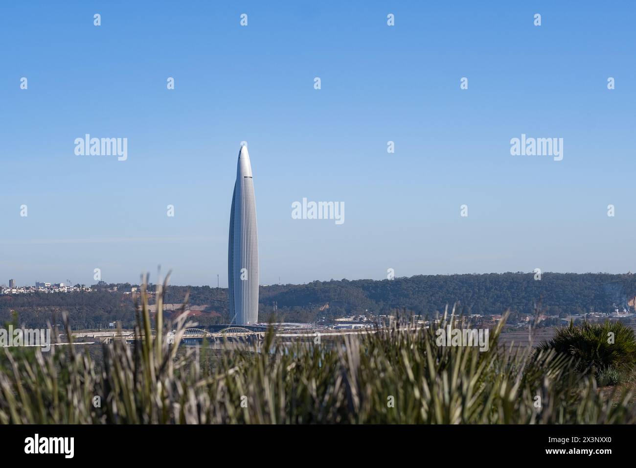 Scenic View from Chellah Necropolis Hills: Mohammed VI Tower Overlooks ...