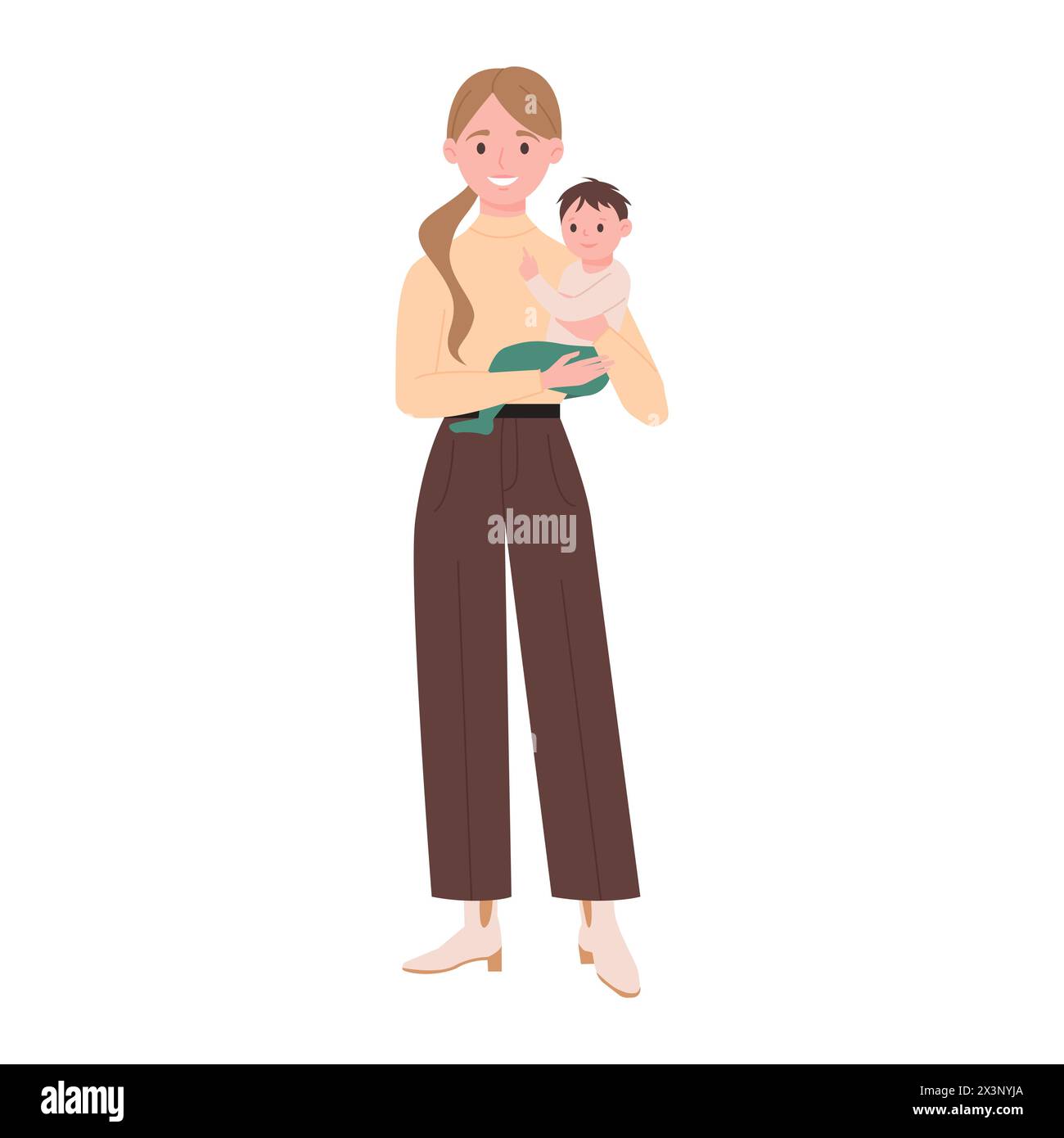 Mother daughter portrait cuddle hug Stock Vector Images - Alamy