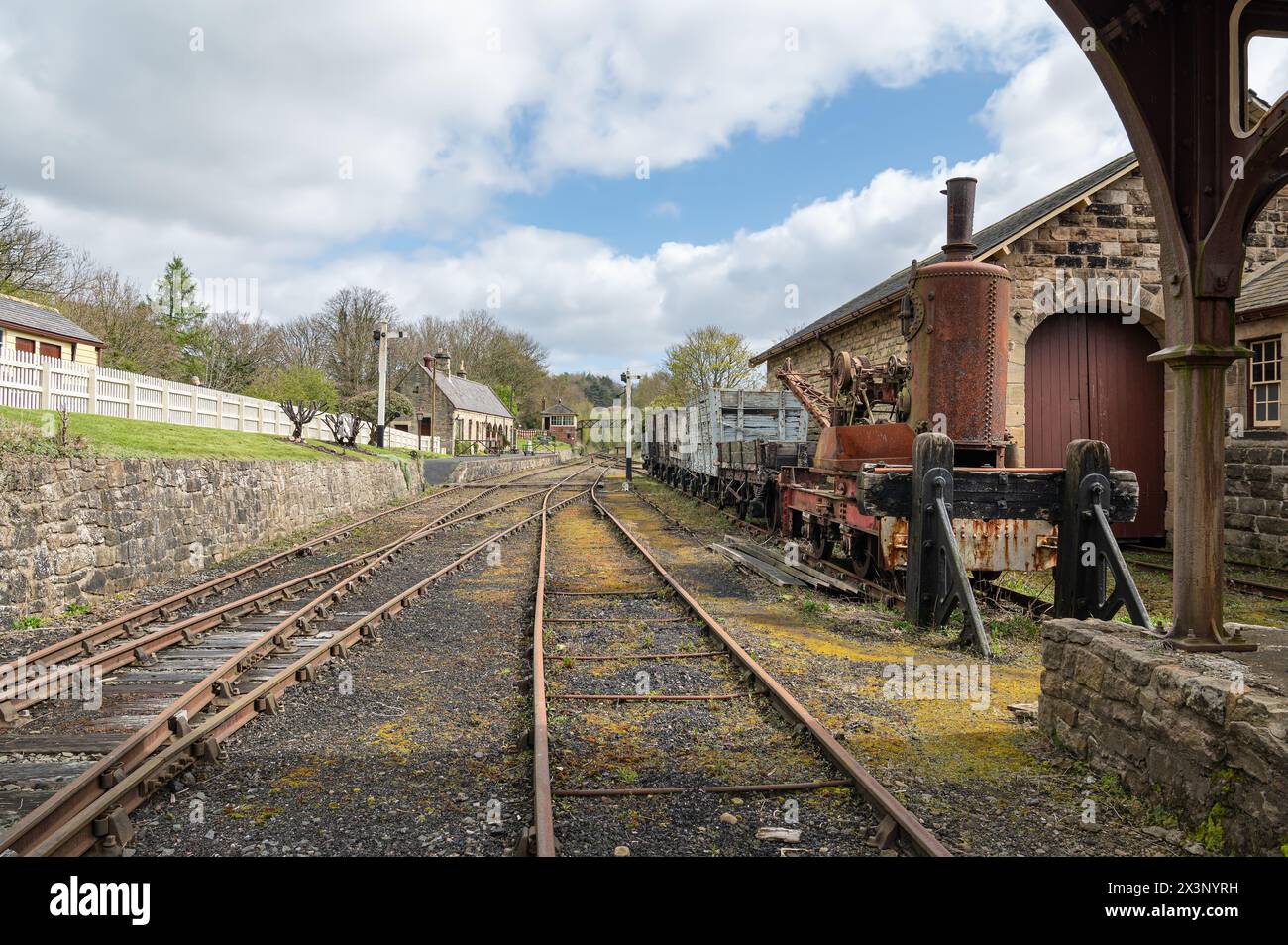 Traditional railway siding at Rowley station relocated to the Beamish ...