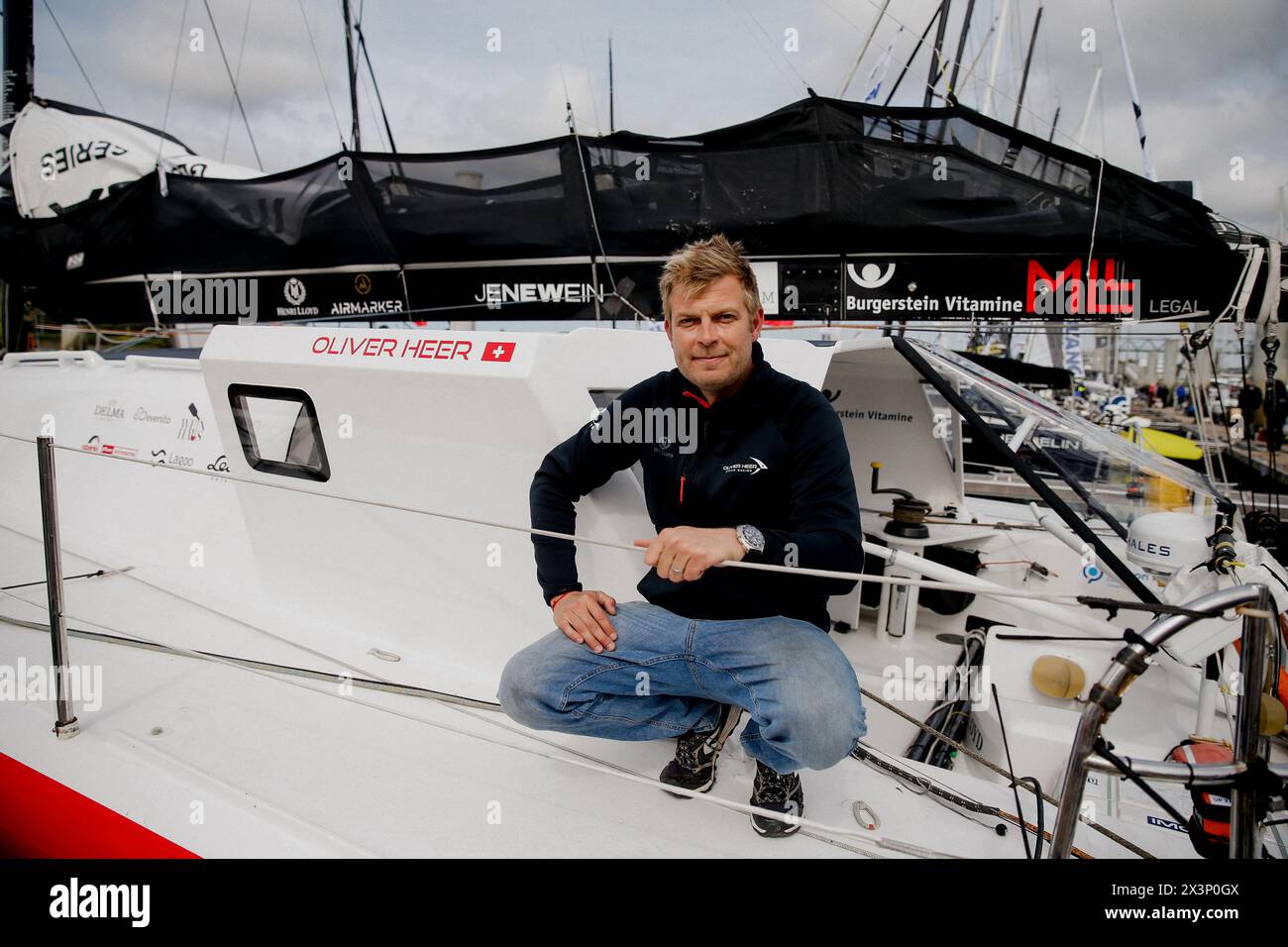 Lorient, France. 28th Apr, 2024. IMOCA Skipper Oliver Heer (Oliver Heer ...