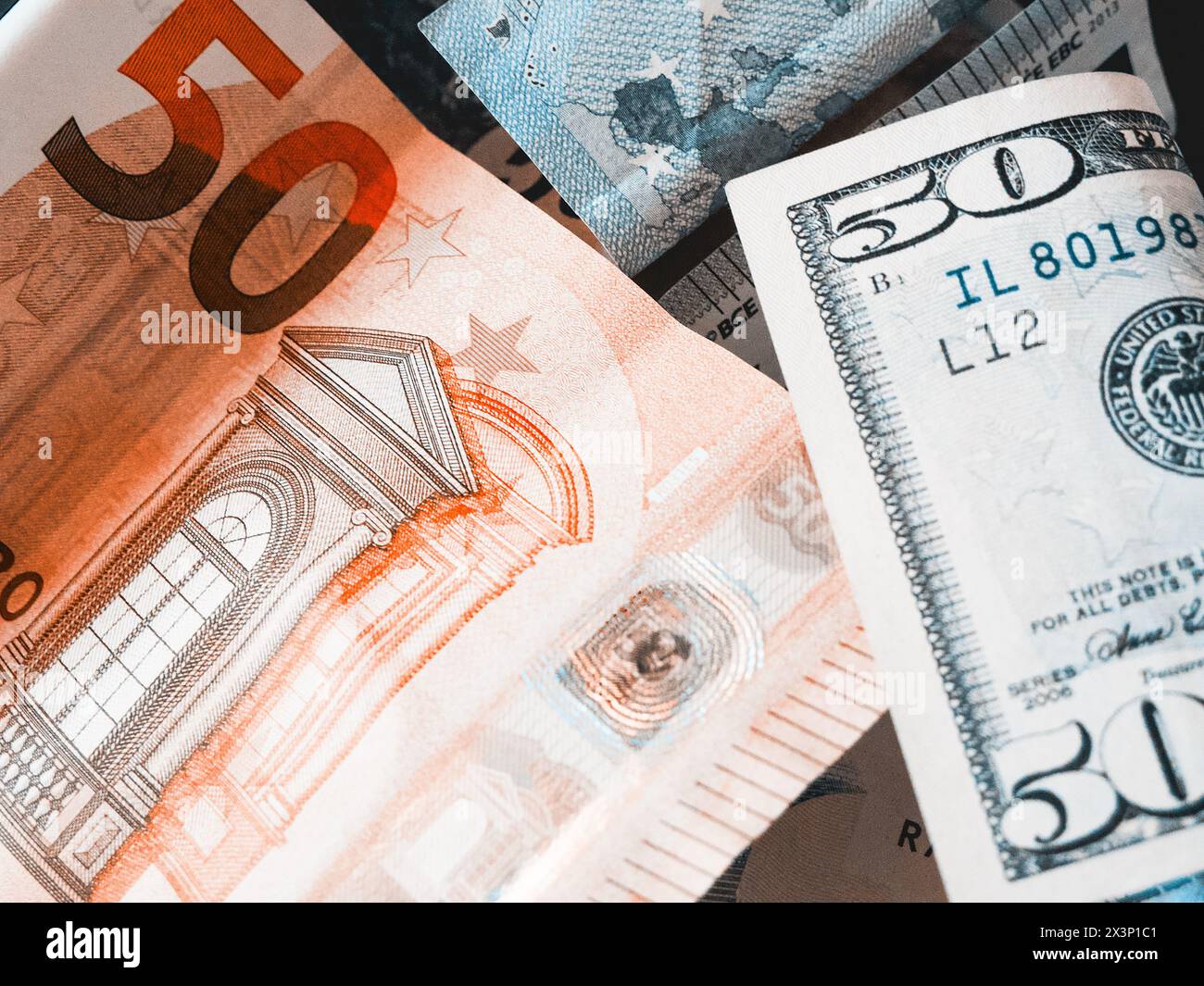 Economic Exchange. Two major world currencies, the Euro and Dollar ...