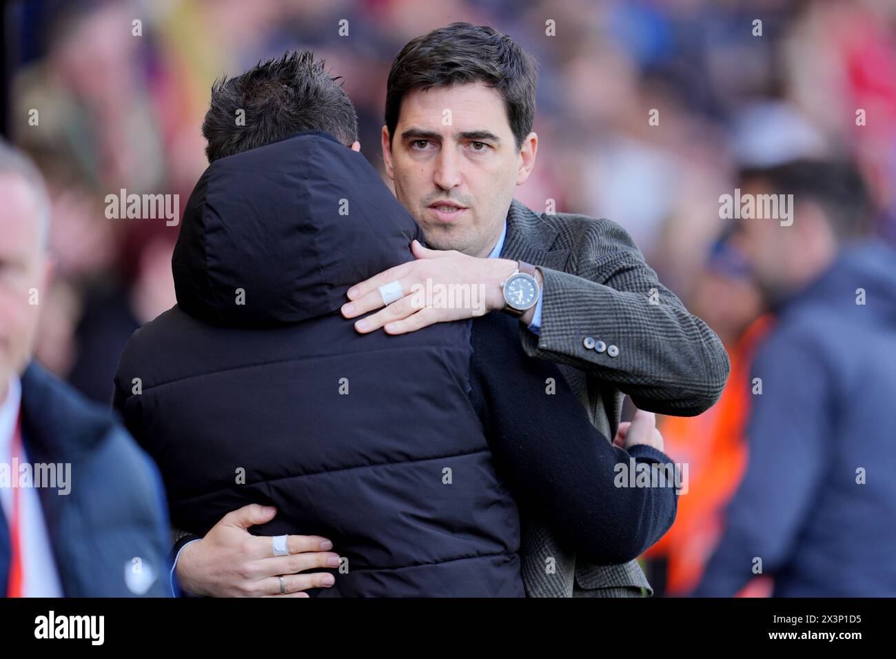 Bournemouth manager Andoni Iraola (right) and Brighton and Hove Albion ...