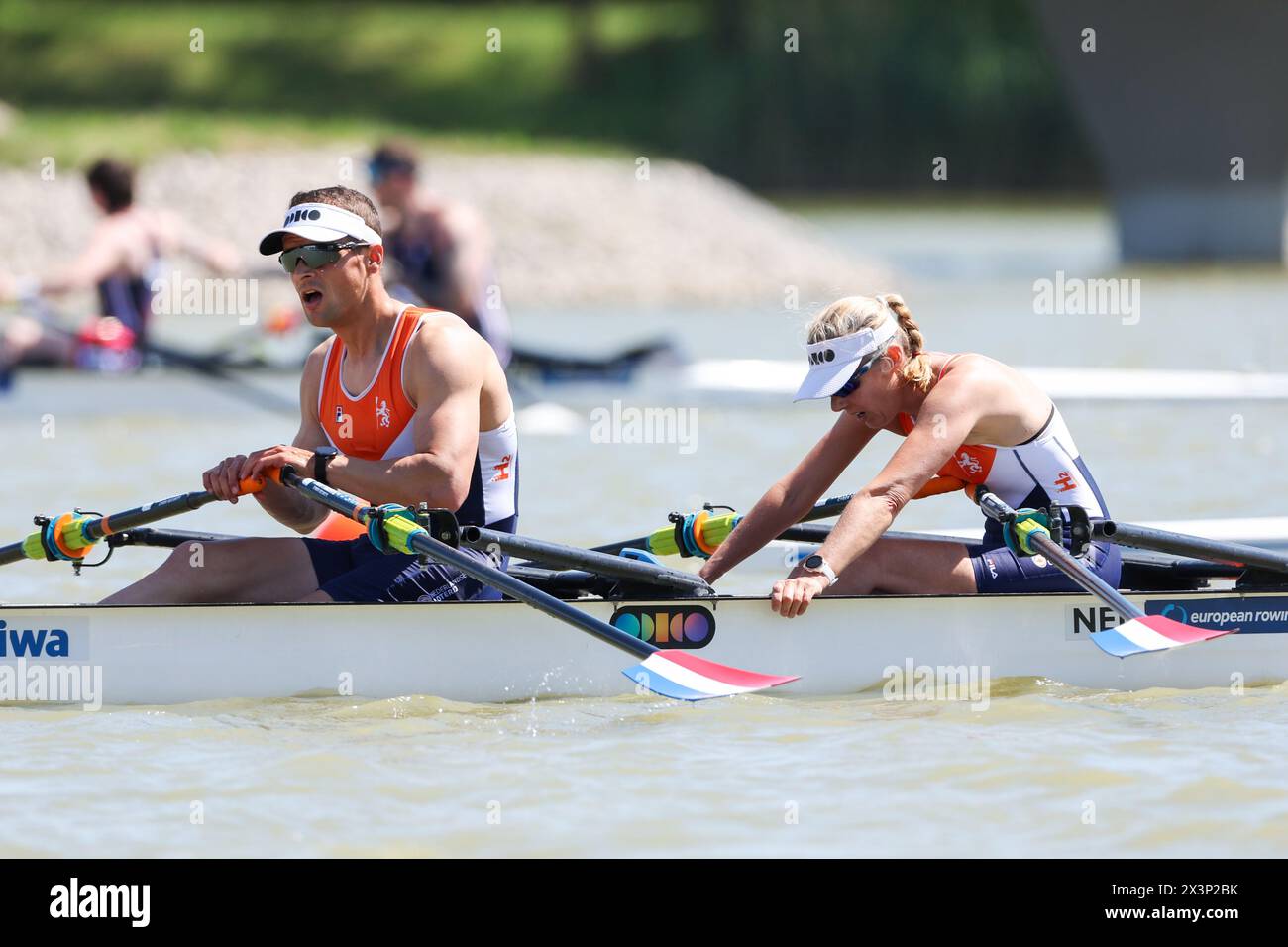 SZEGED, HUNGARY - APRIL 28: Esther van der Loos of the Netherlands and ...