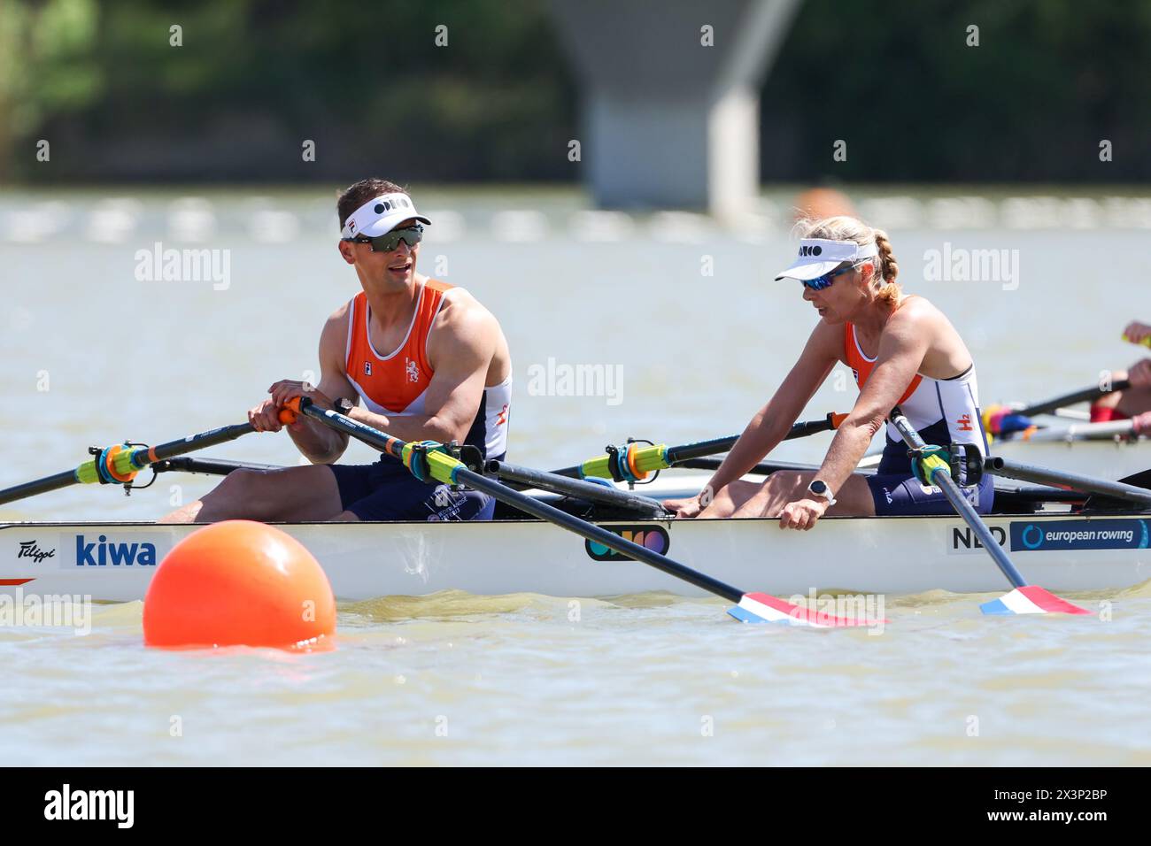 SZEGED, HUNGARY - APRIL 28: Esther van der Loos of the Netherlands and ...