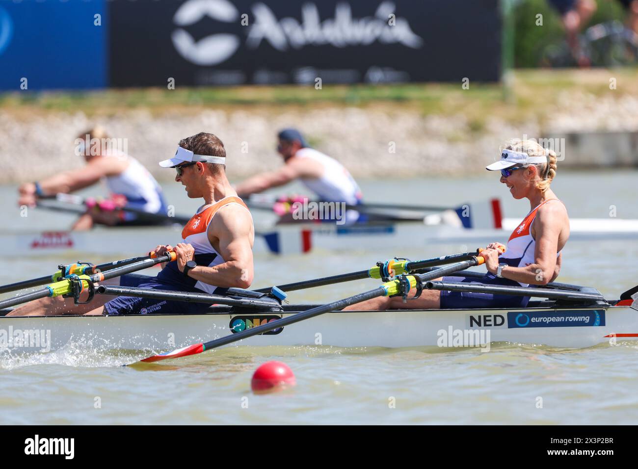 SZEGED, HUNGARY - APRIL 28: Esther van der Loos of the Netherlands and ...