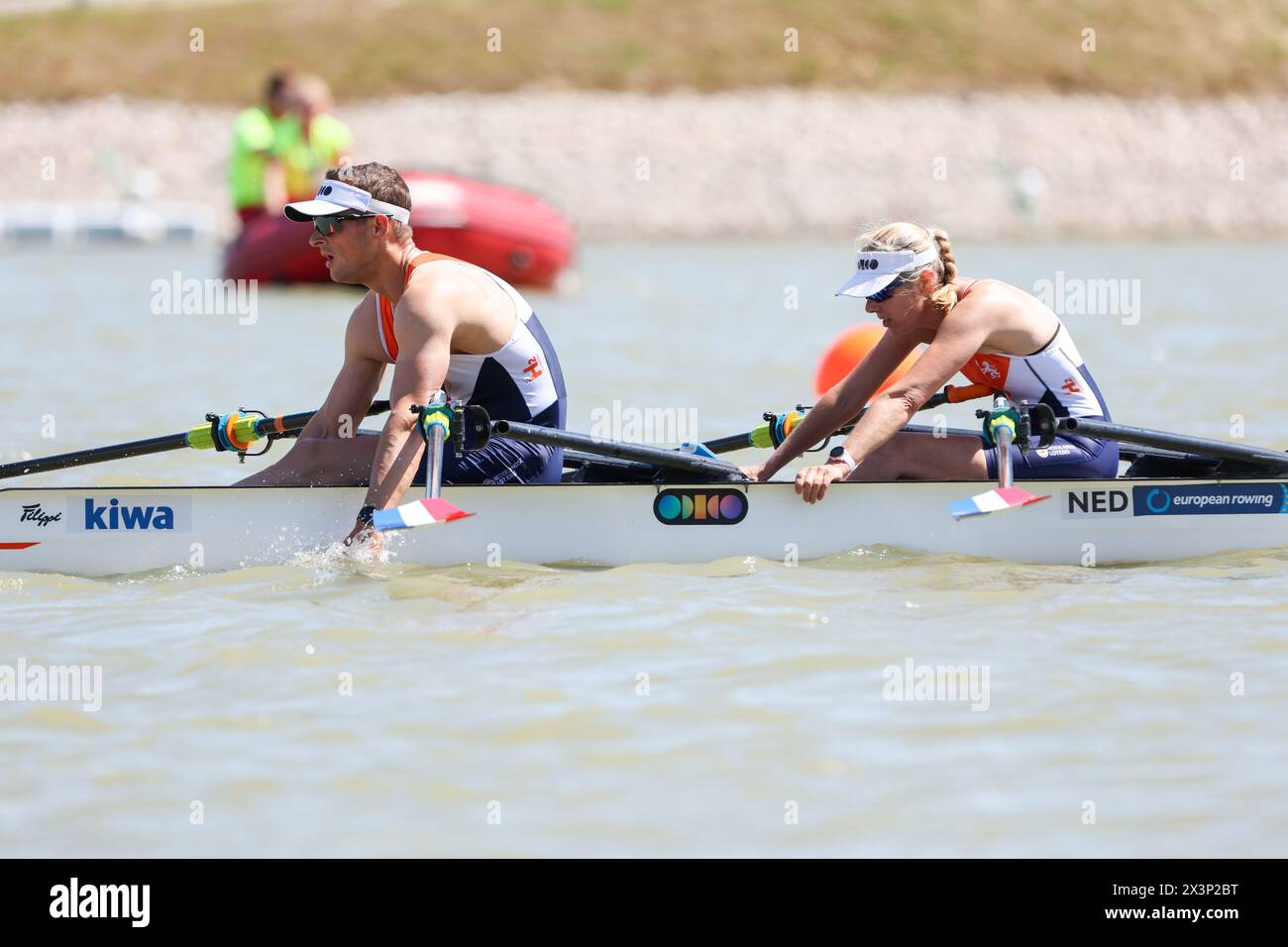 SZEGED, HUNGARY - APRIL 28: Esther van der Loos of the Netherlands and ...