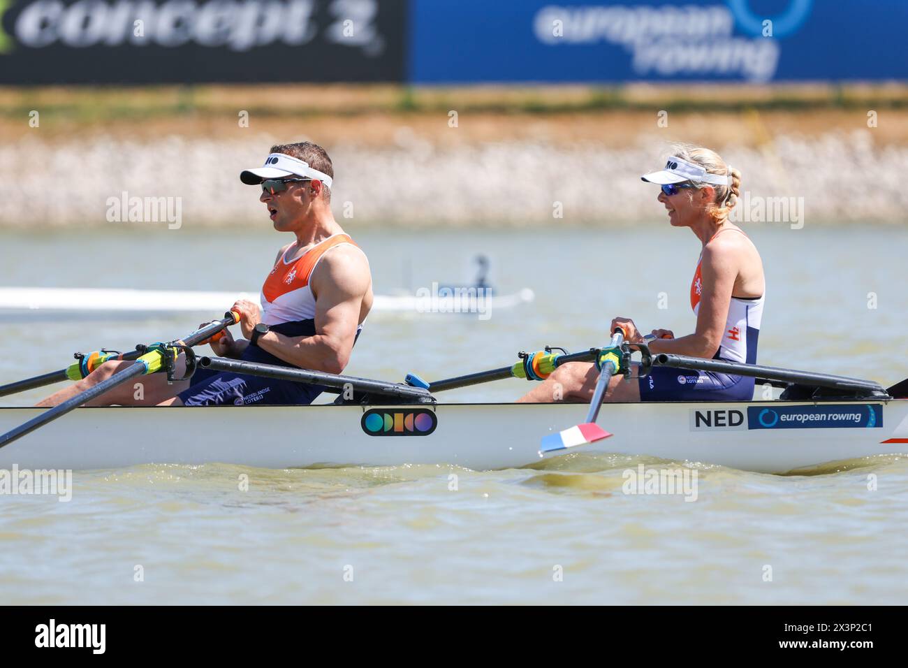 SZEGED, HUNGARY - APRIL 28: Esther van der Loos of the Netherlands and ...