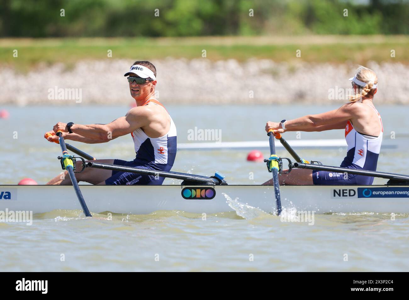 SZEGED, HUNGARY - APRIL 28: Esther van der Loos of the Netherlands and ...