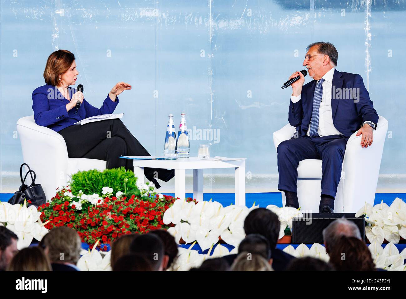 Pescara, Italia. 28th Apr, 2024. Il presidente del Senato Ignazio La ...