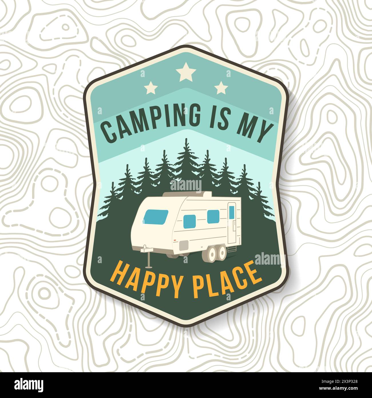 Stars and moon camper van Stock Vector Images - Alamy