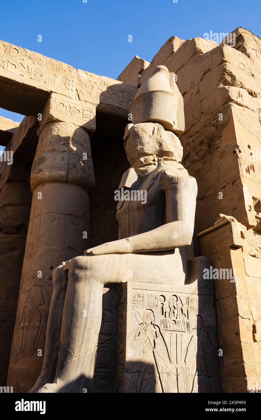 Statue of Ramses II, Luxor Temple, Luxor, Egypt Stock Photo - Alamy