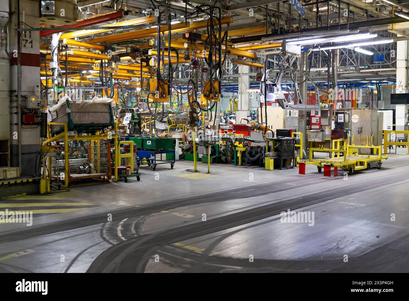 Automotive production plant with machines and technological equipment ...