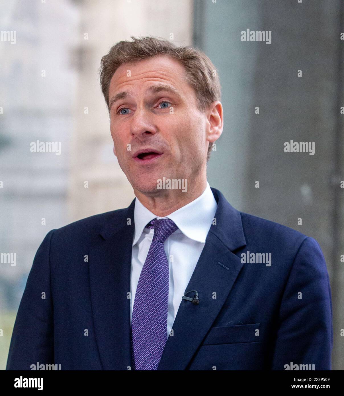 London, United Kingdom. April 28 2024. Policing Minister Chris Philp is ...