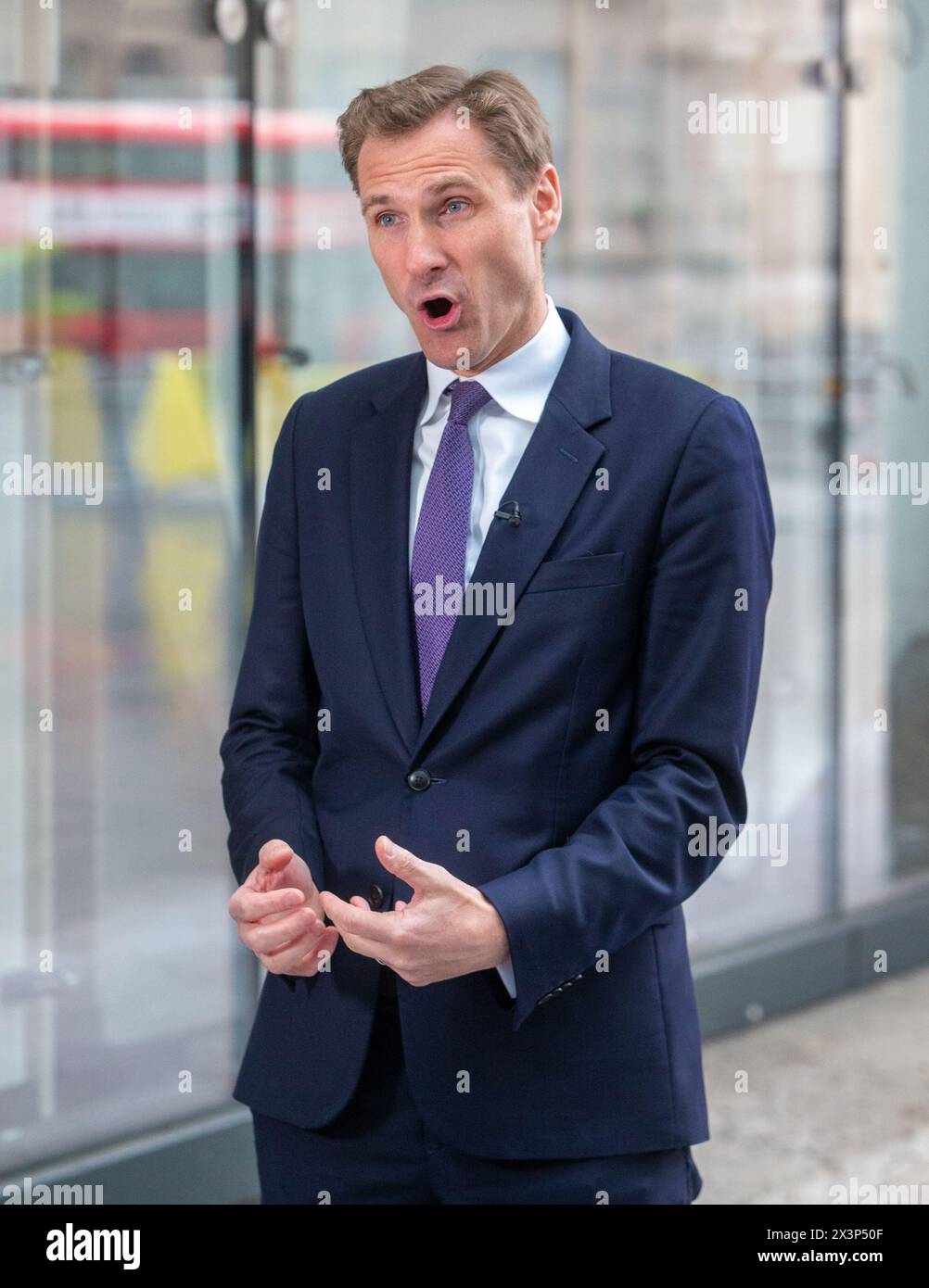 London, United Kingdom. April 28 2024. Policing Minister Chris Philp is ...