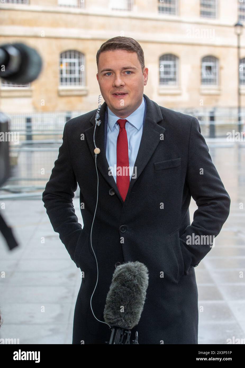 London, United Kingdom. April 28 2024. Shadow Health Secretary Wes ...