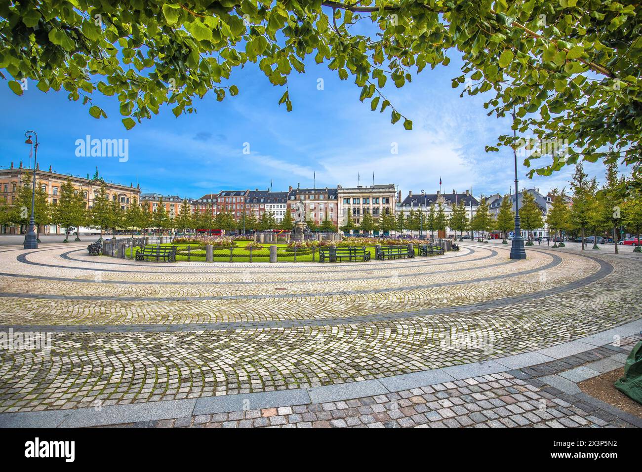 The Kings New Square or Kongens Nytorv in central Copenhagen view ...