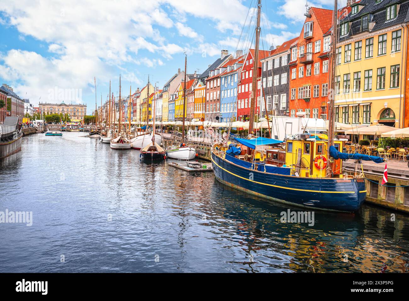 Nyhavn scenic harbor of Copenhagen colorful view, capital of Denmark ...