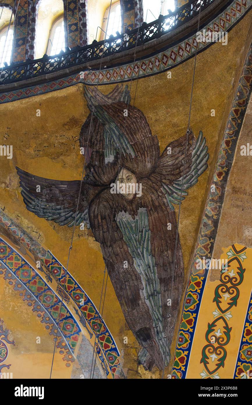 Image of Seraphim Angel, Interior, Hagia Sophia Grand Mosque, 537 AD, UNESCO World Heritage Site ...
