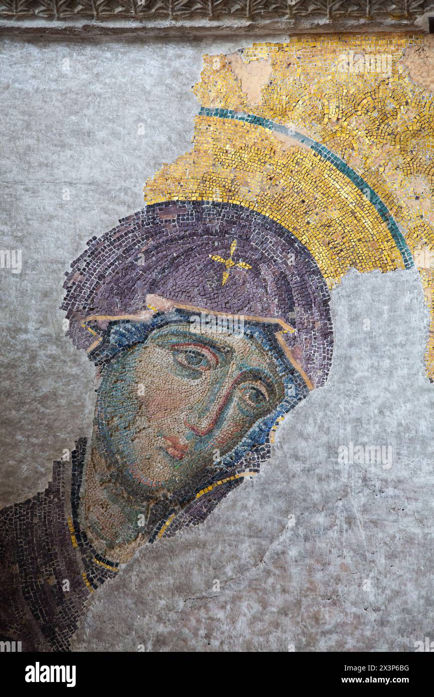Image of the Virgin Mary, Deesis Mosaic of Christ, Interior, Hagia ...