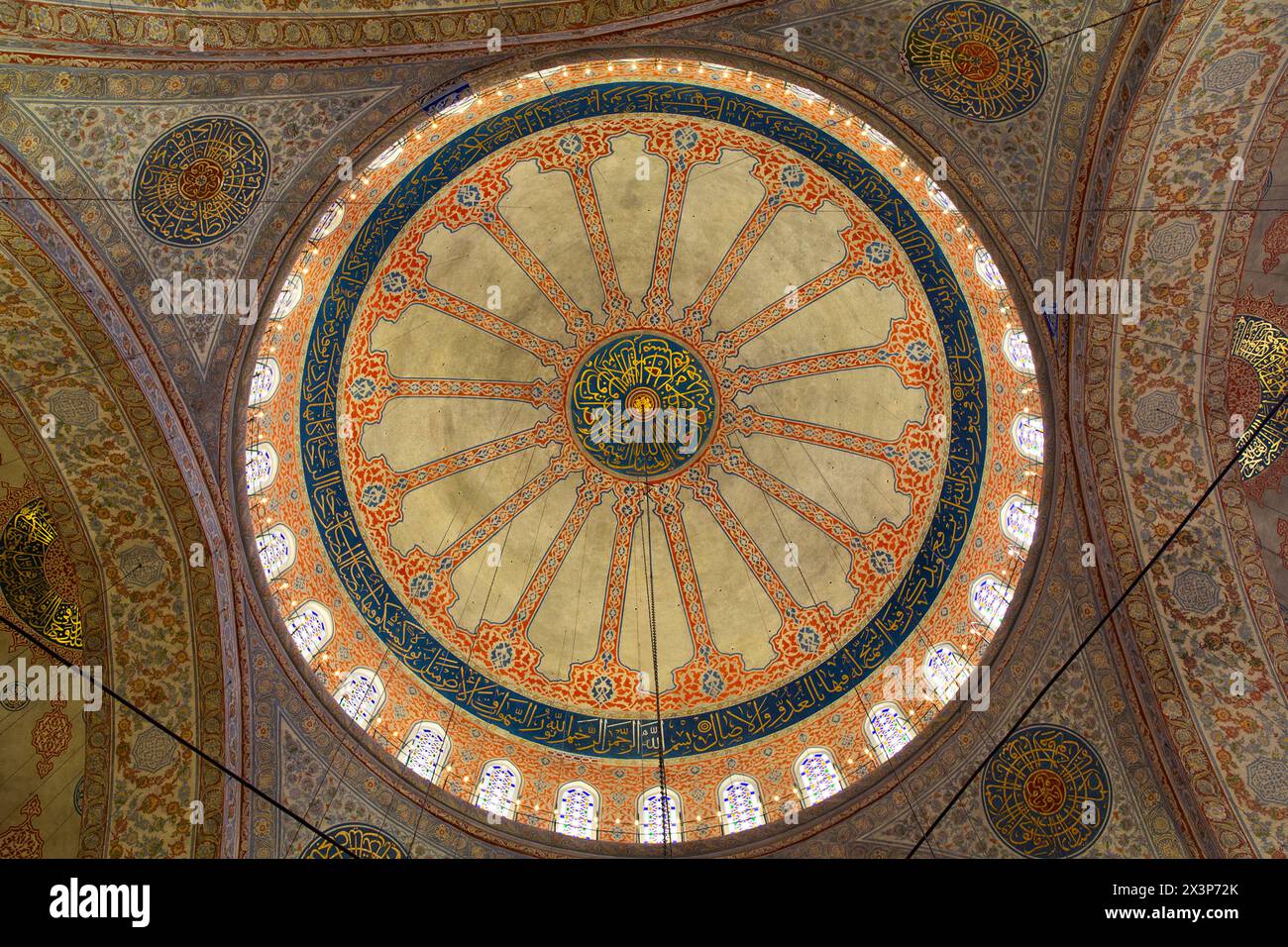 Ceiling, Interior, Blue Mosque (also called the Sultan Ahmed Mosque ...