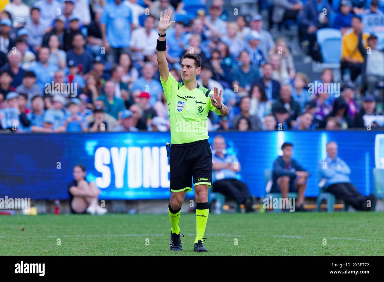 Sydney, Australia. 28th Apr, 2024. Match Referee, Jonathan Barreiro in ...