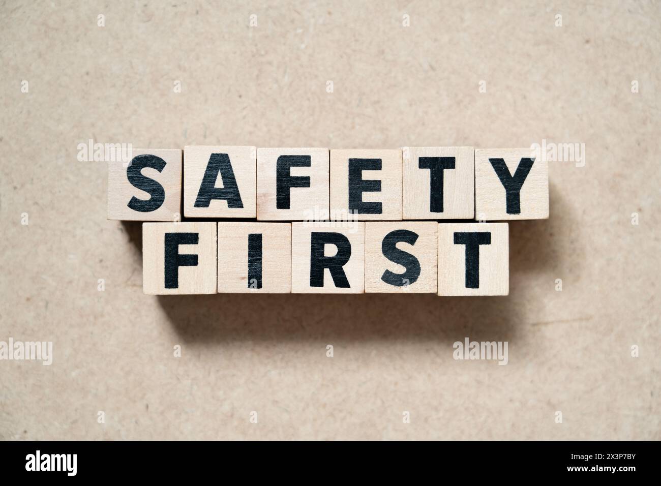 Alphabet letter block in word safety first on wood background Stock ... Alphabet letter block in word safety first on wood background Stock ...
