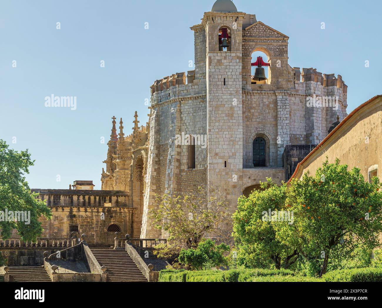 Exterior of the rotunda at Convent of Christ, Tomar, Portugal Stock ...