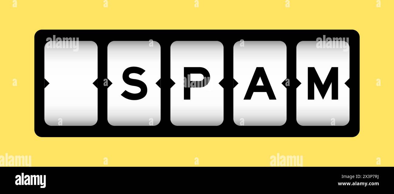 Black color in word spam on slot banner with yellow color background ...