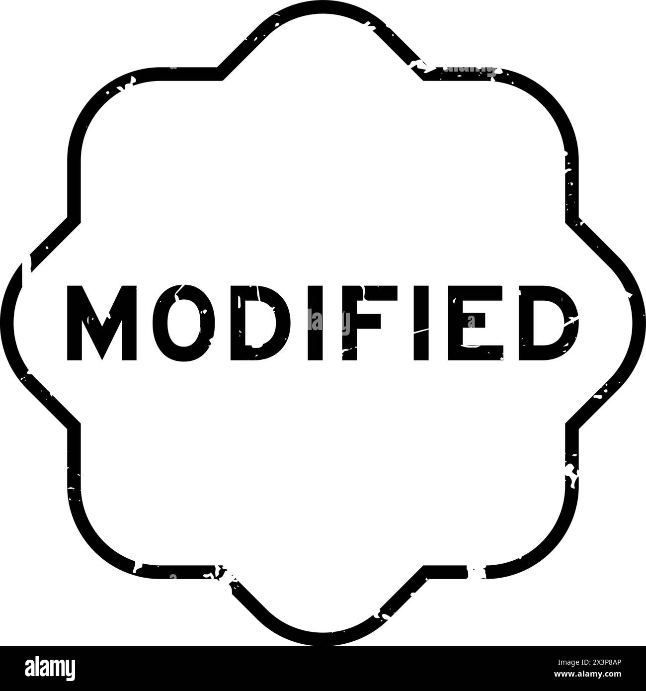 Grunge black modified word rubber seal stamp on white background Stock ...