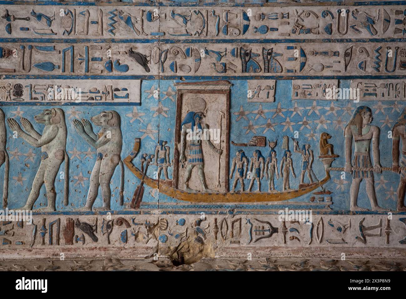Ceiling Reliefs, Vestibule, Dendera Temple of Hathor, UNESCO World ...
