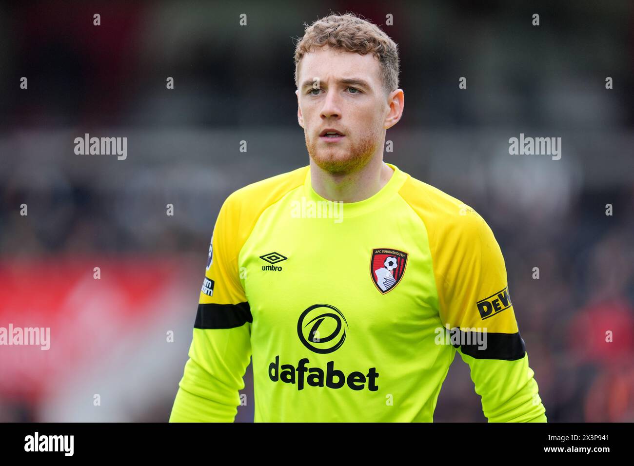Bournemouth goalkeeper Mark Travers during the Premier League match at ...