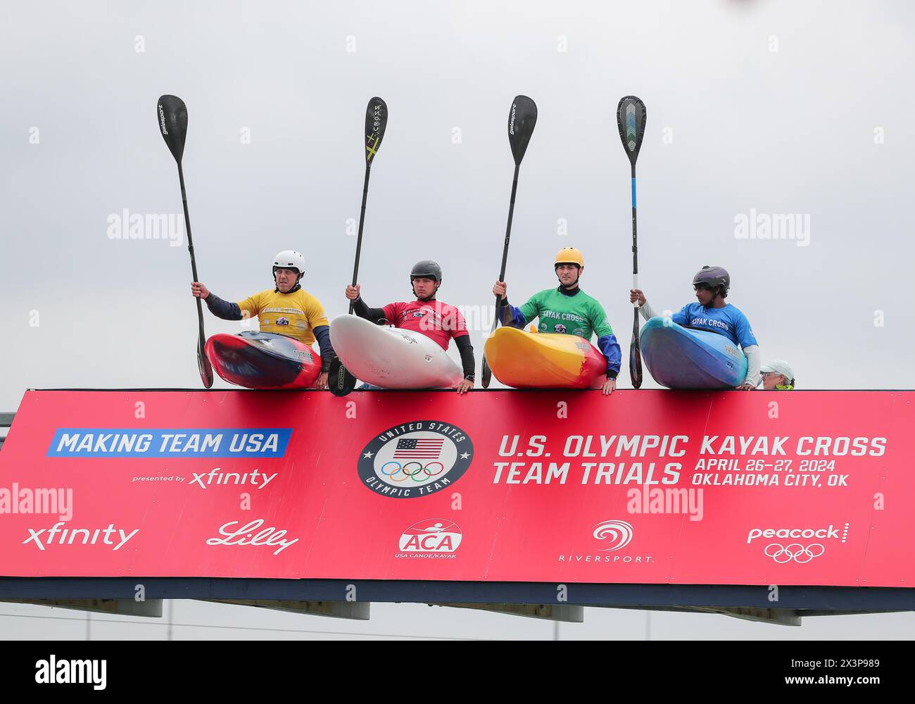 Lane. 27th Apr, 2024. Competitors at the starting line for the US ...