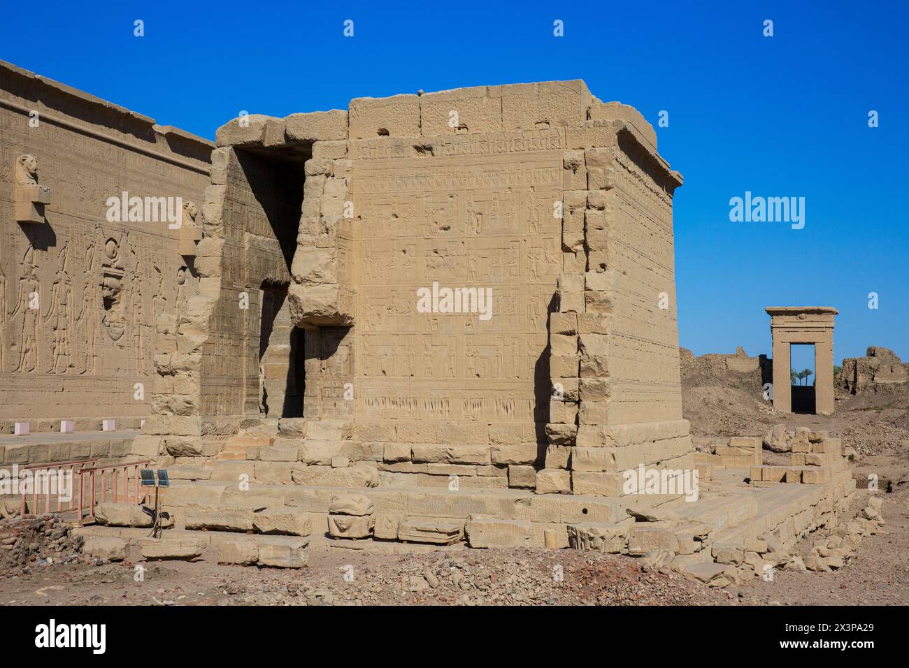 The Temple of Isis and Gate at the rear of the Temple of Hathor at the ...