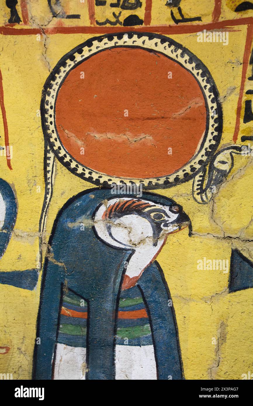 The God khonsu, Tomb of Pashedu, TT3, Deir el-Medina Tombs (Worker ...