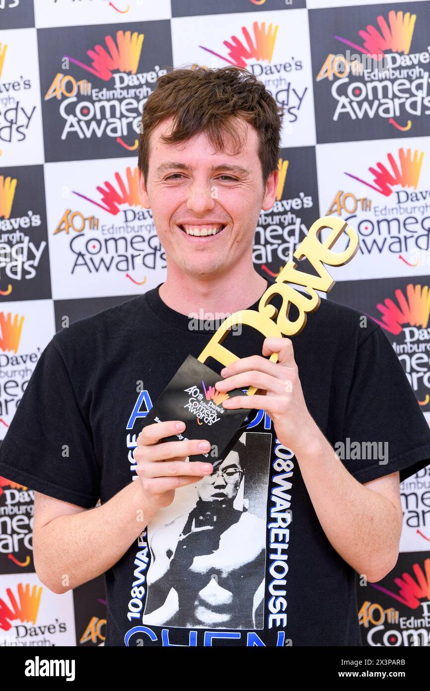 Sam Campbell winner of Dave's Edinburgh Comedy Award 2022 at the Edinburgh Festival Fringe Stock ...