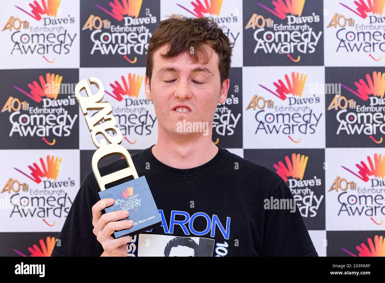 Sam Campbell winner of Dave's Edinburgh Comedy Award 2022 at the Edinburgh Festival Fringe Stock ...