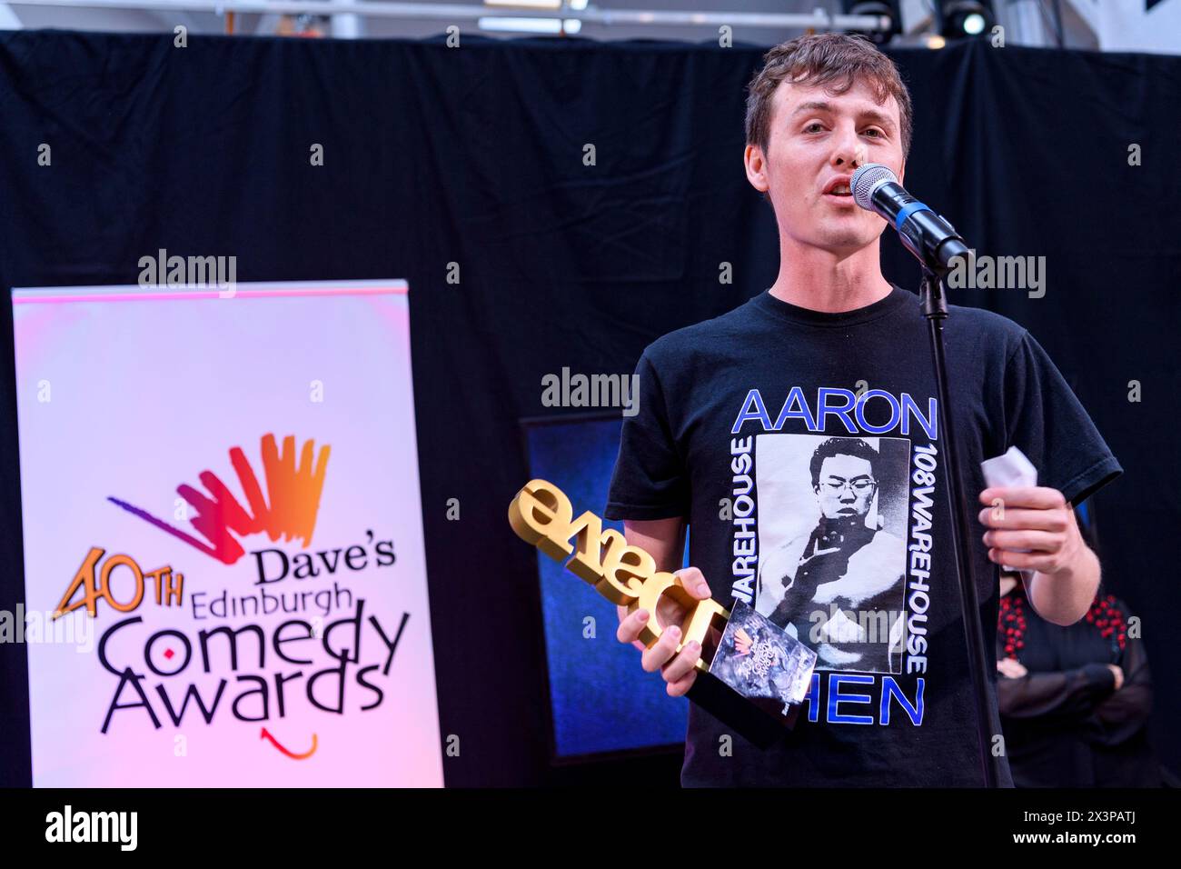 Sam Campbell winner of Dave's Edinburgh Comedy Award 2022 at the Edinburgh Festival Fringe Stock ...