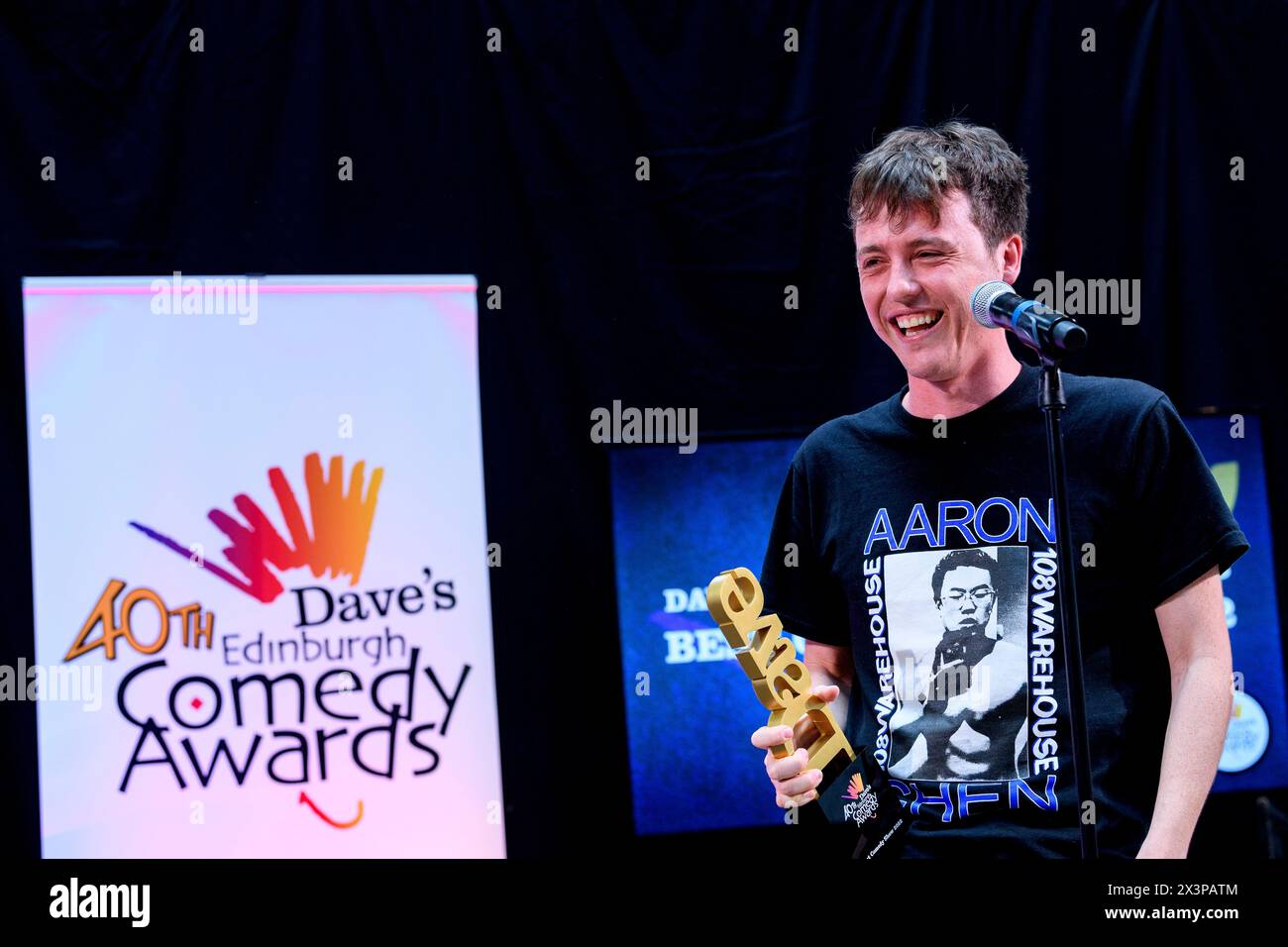 Sam Campbell winner of Dave's Edinburgh Comedy Award 2022 at the Edinburgh Festival Fringe Stock ...