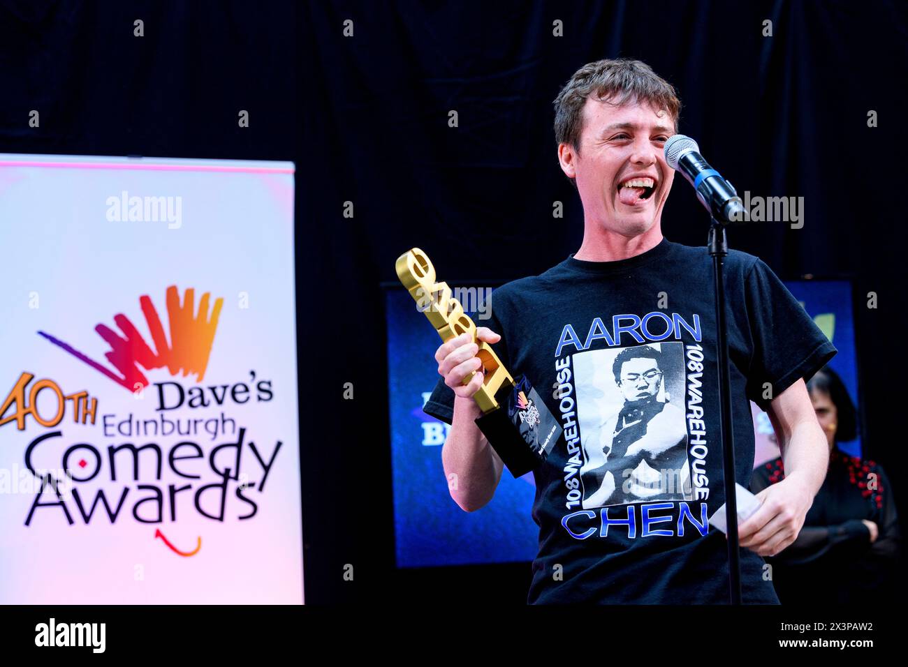 Sam Campbell winner of Dave's Edinburgh Comedy Award 2022 at the Edinburgh Festival Fringe Stock ...