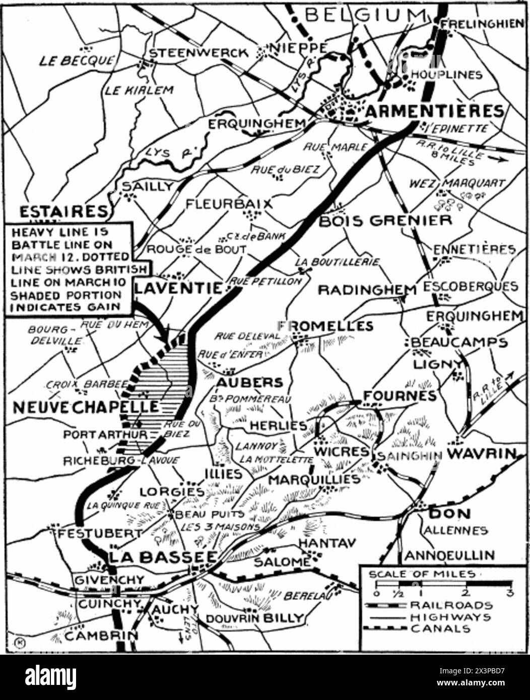 Battle of Neuve Chapelle, March 1915 Stock Photo - Alamy