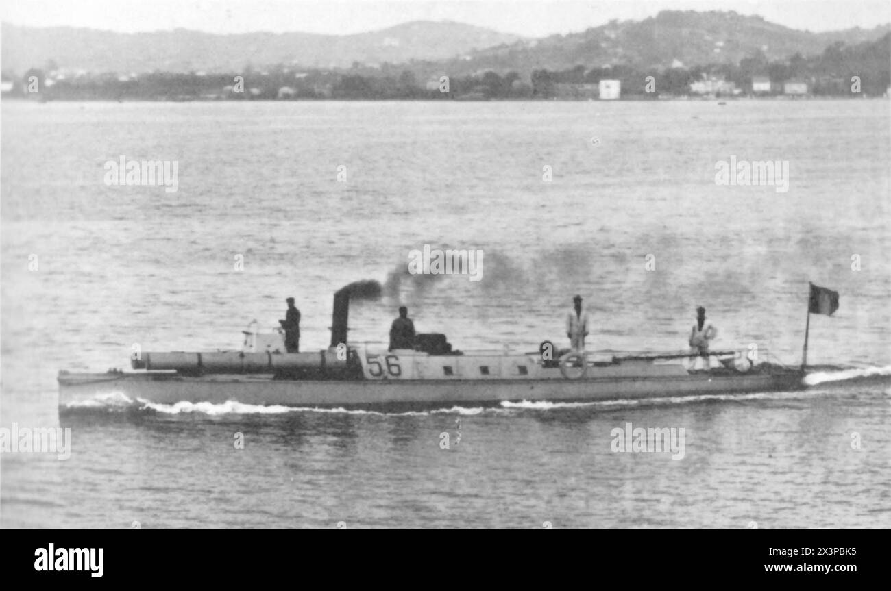 French torpedo boat Torpilleur 56. It was launched in 188 Stock Photo ...