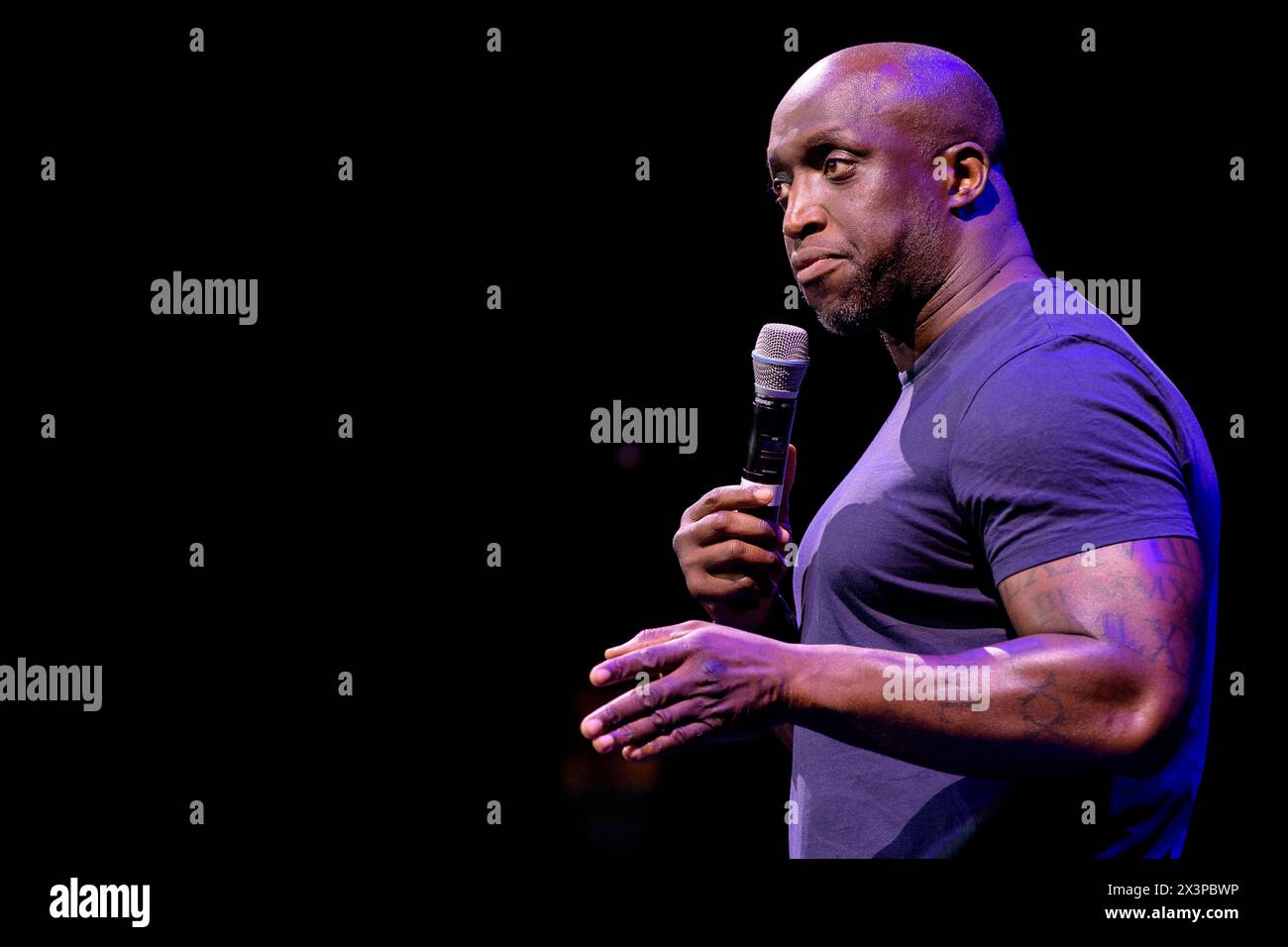 Underbelly opening night Emmanuel Snub comedian Stock Photo - Alamy