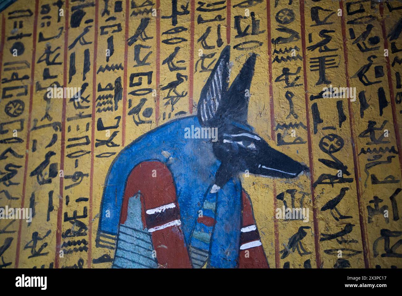 God Anubis, Wall Paintings, Tomb of Khaemteri, TT220, Deir el-Medina ...