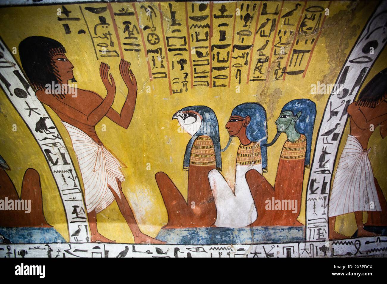Wall Paintings, Tomb of Sennedjem, TT1, Deir el-Medina, Ancient Thebes ...
