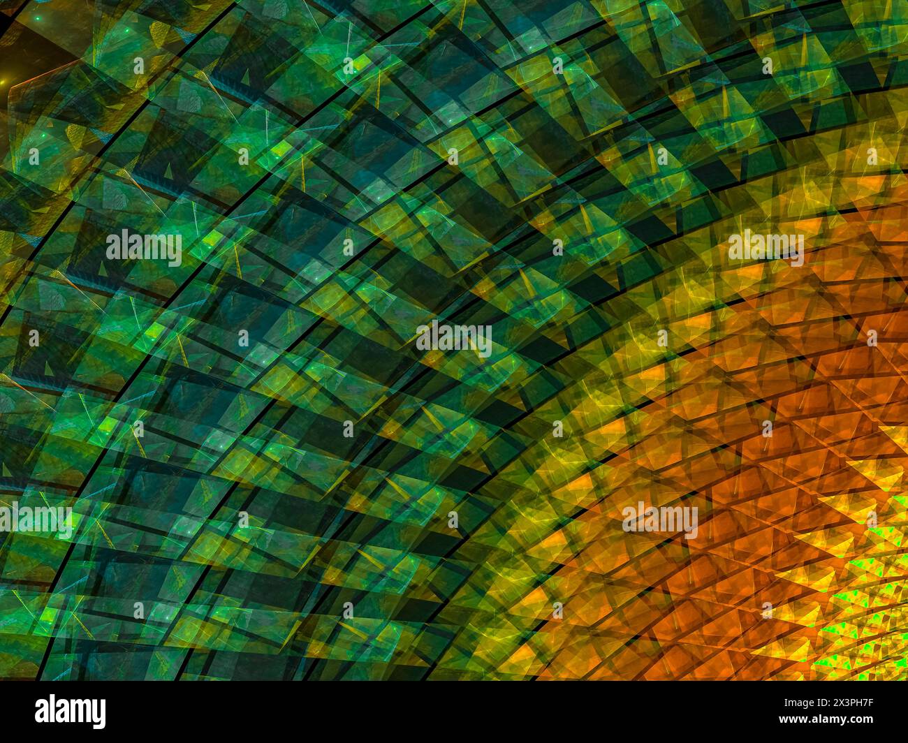 Vibrant Abstract Background: Sun, Waves, and Sinuous Shapes for ...