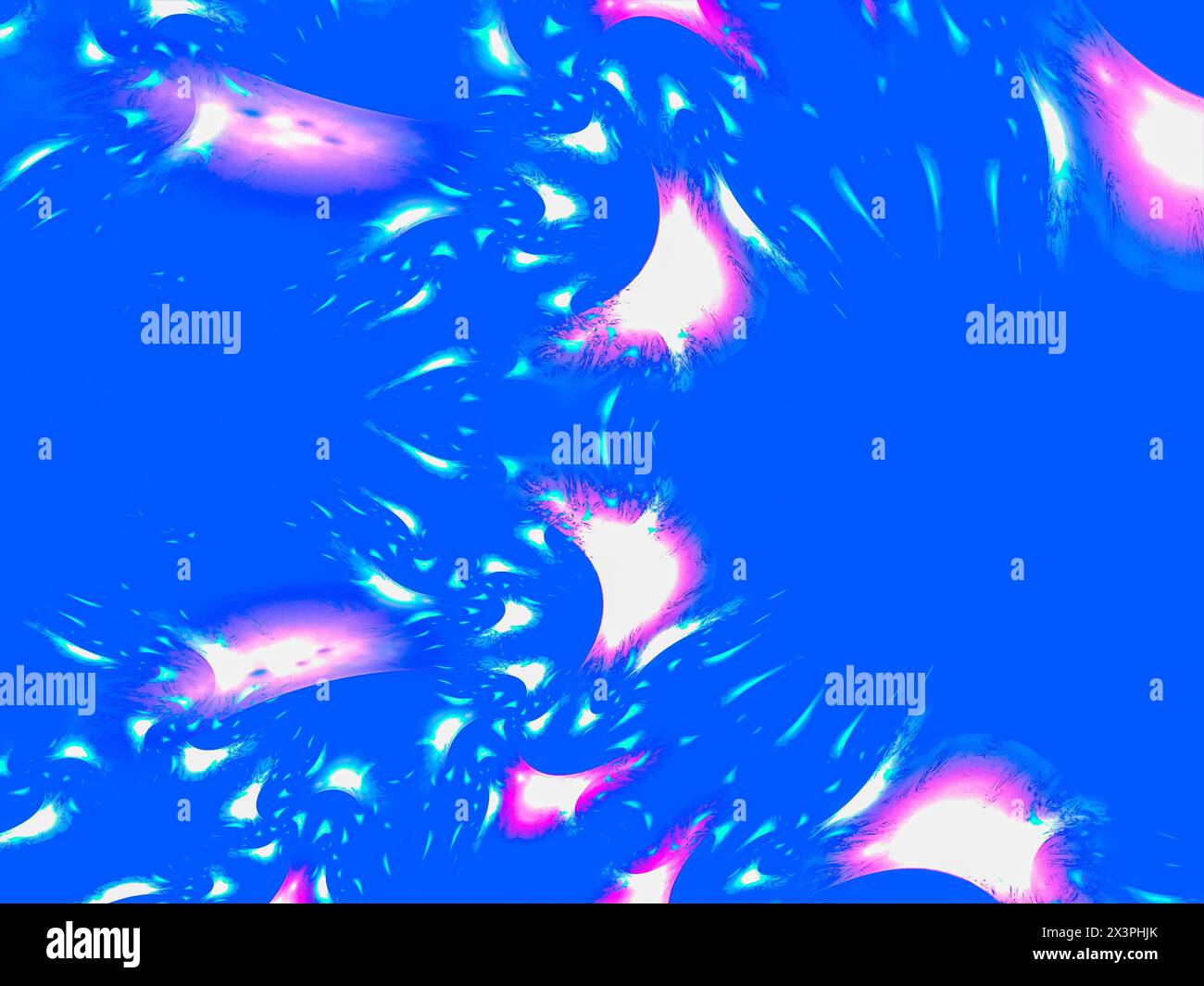 Fractal Fusion: Dynamic Design Display Featuring Plant Leaves, Waves ...