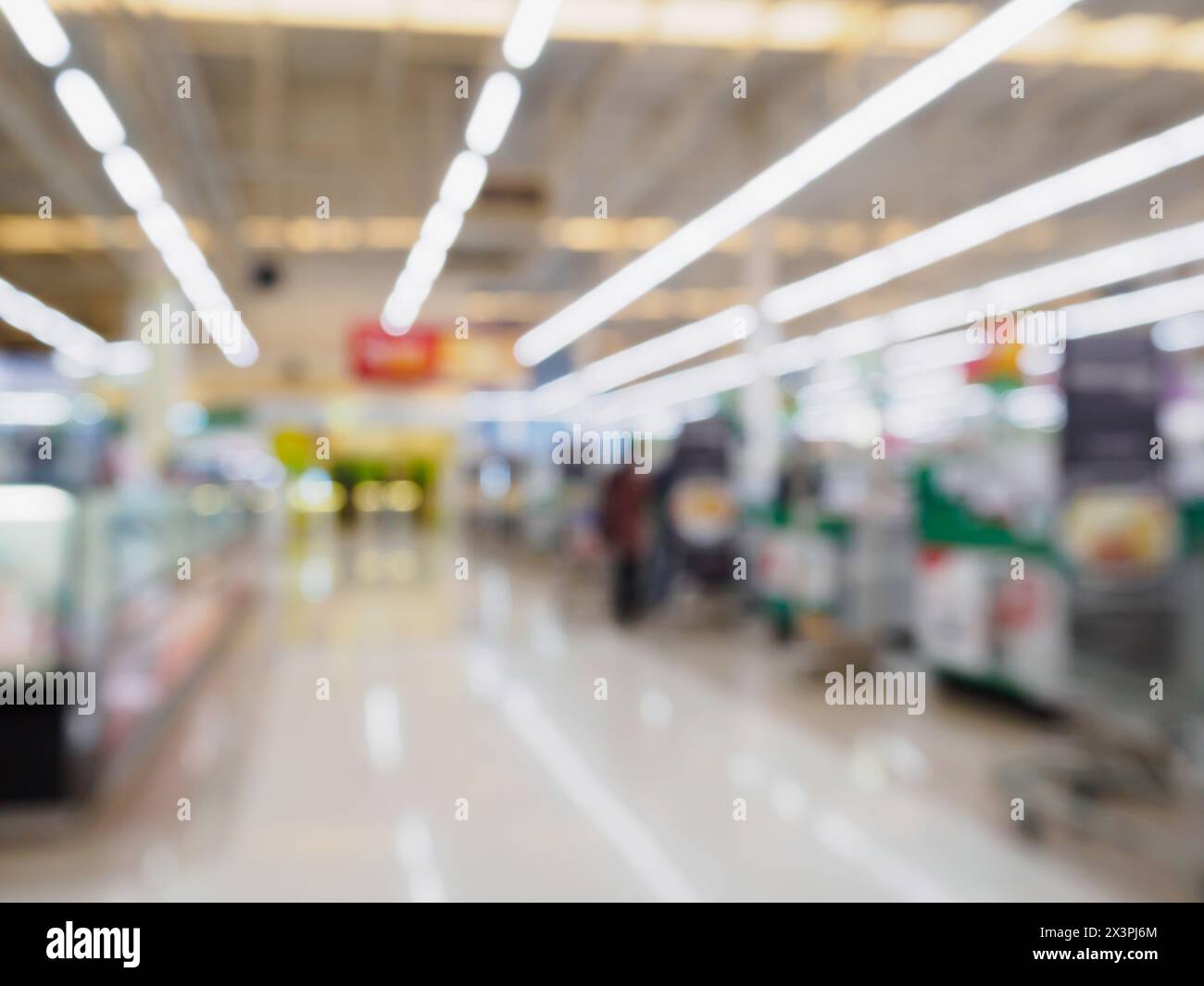 supermarket checkout cashier counter blurred background Stock Photo - Alamy