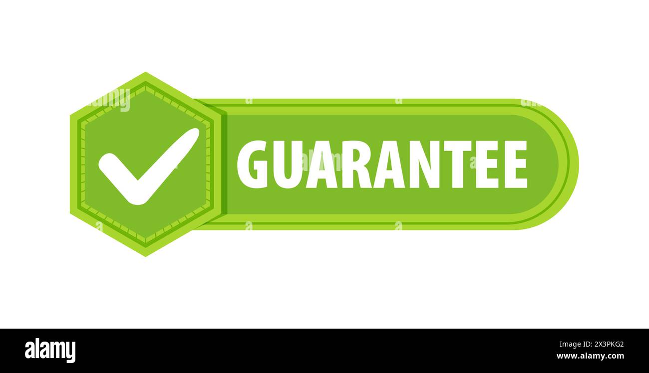 Guarantee Badge with a check mark. Label or sticker Stock Vector Image ...
