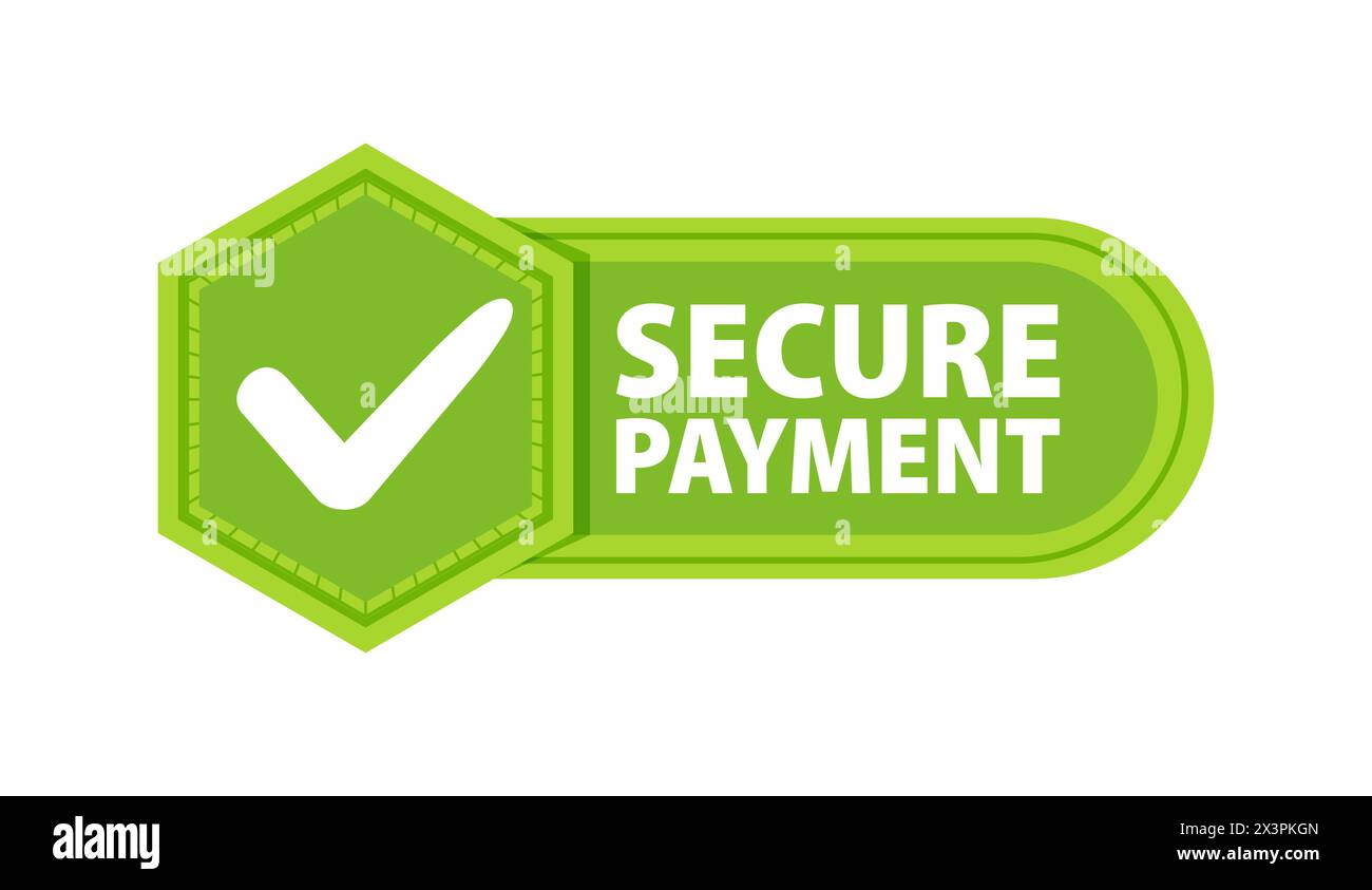 Secure payment badge label hi-res stock photography and images - Alamy