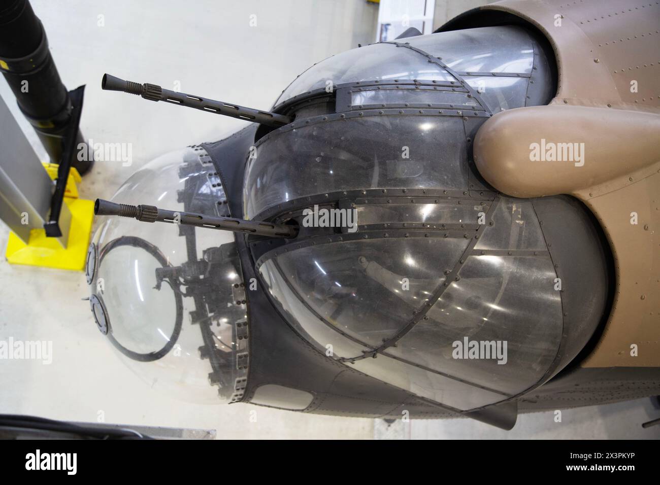 Nose turret of a Avro Lancaster, KB889 a British Second World War heavy ...
